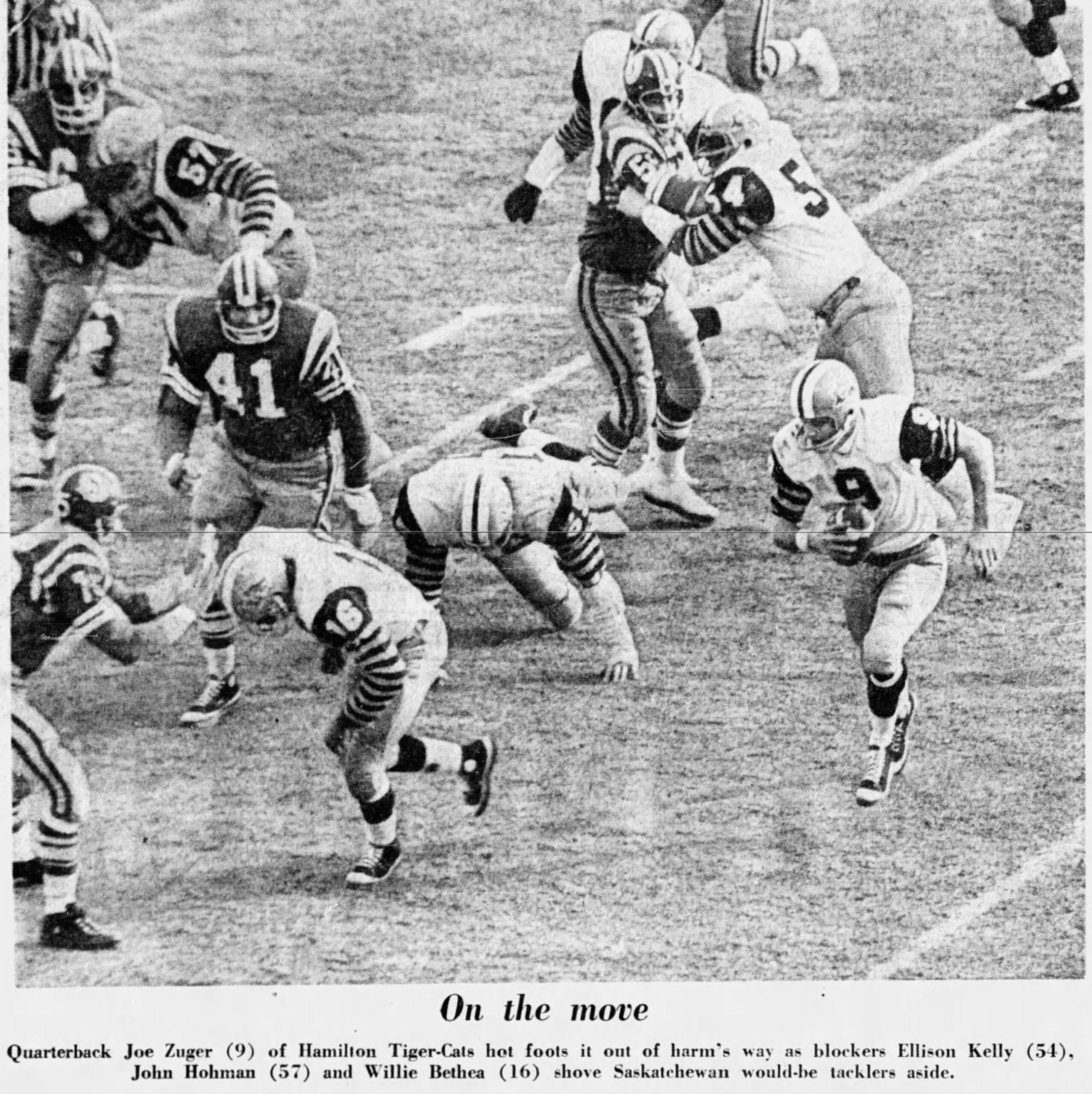 Tiger-Cat Defence Strangles Roughriders - Canadian Football History
